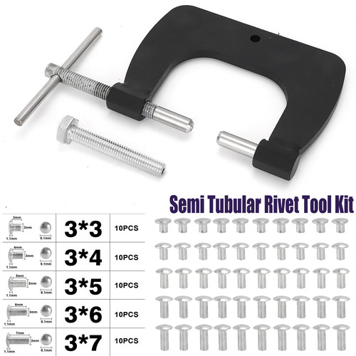 Semi Tubular Rivet Tool For 1/8" Semitubular Rivets Fixt Dies,Vent ...