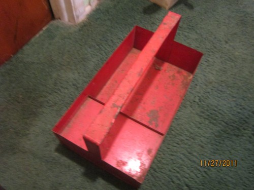 Snap On Tools KTA-5 Metal Tool Carrier Tote Tray, Vintage Red, “75 ...