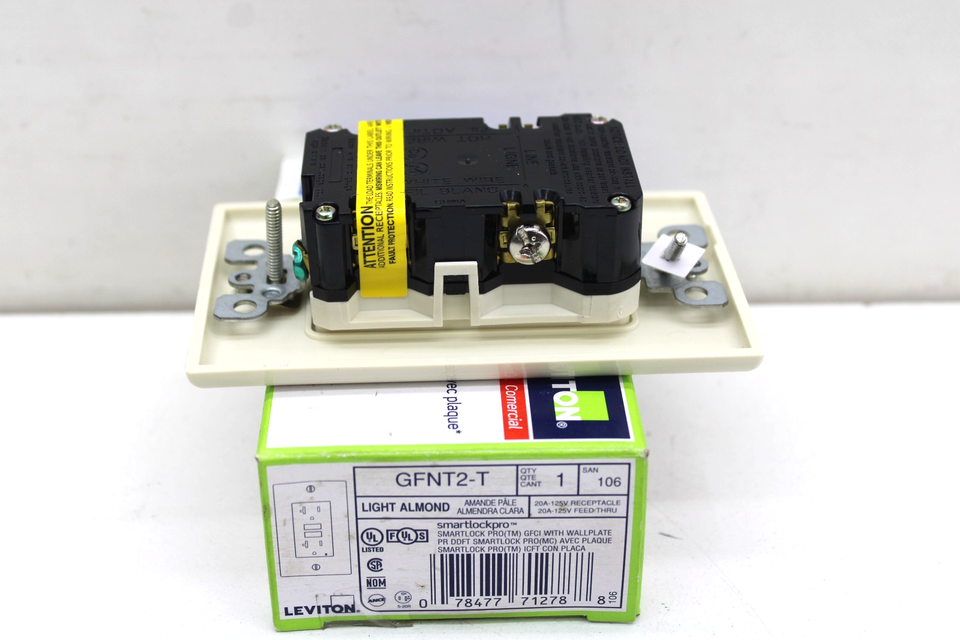 Leviton GFNT2-T Self-Test SmartlockPro Slim Non-Tamper-Resistant LED ...
