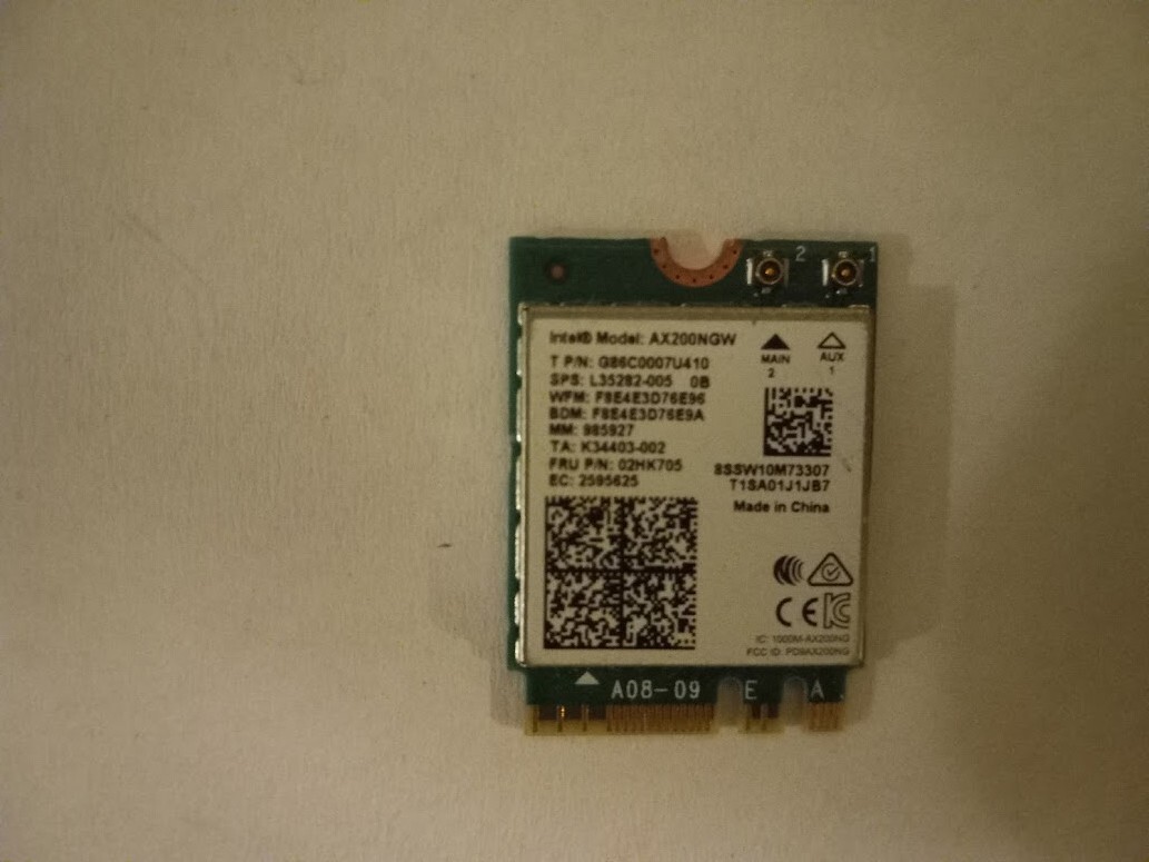 Intel WiFi 6 AX200 AX200NGW Wireless Network Card 802.11ax 160MHz ...