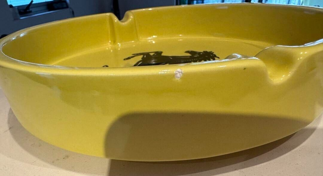 Ferrari Original Ashtray Large about 9.4"/24cm Yellow Bitossi Made In ...