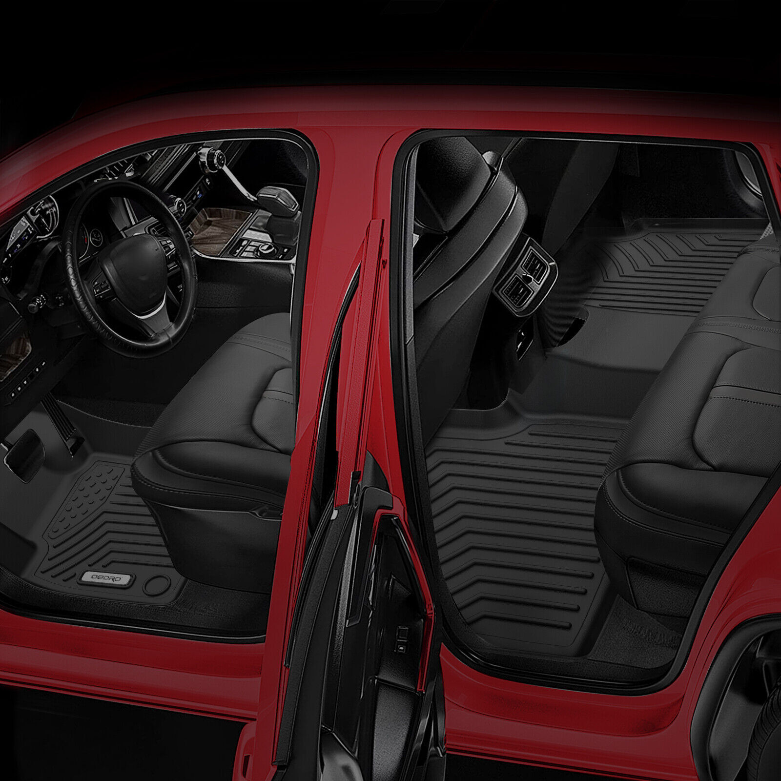 3 Rows Floor Mats For 2018-2025 Ford Expedition TPE Carpets Liners All ...