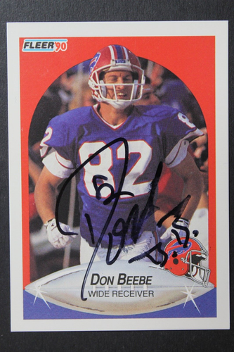 Don Beebe Buffalo Bills Autographed Signed 1990 Fleer #110 Football ...