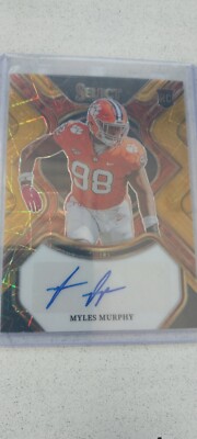 2023 Panini Select Draft Myles Murphy FOTL GOLD Laser AUTO Rookie RC SP ...