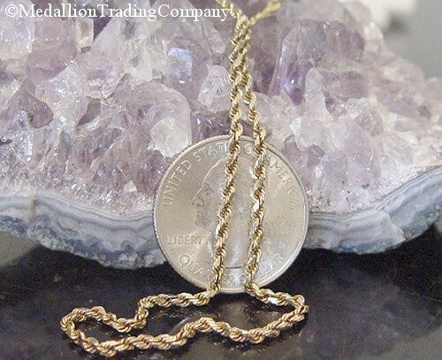 14k Solid Yellow Gold 2mm Diamond Cut Rope Chain 26 Inch Necklace 9.8 ...