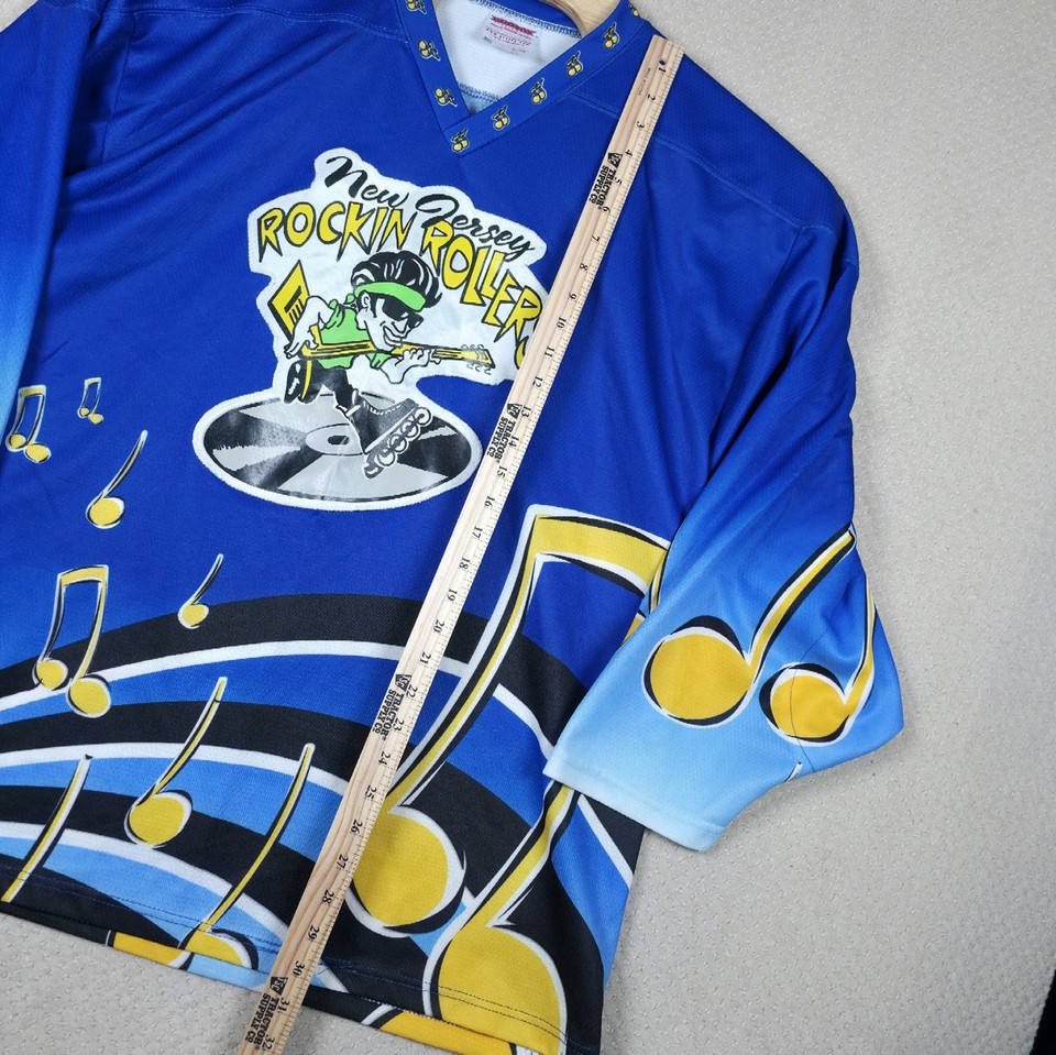 Rare Vtg New Jersey Rockin' Rollers Hockey Jersey XL #98 90s RHI Projoy ...