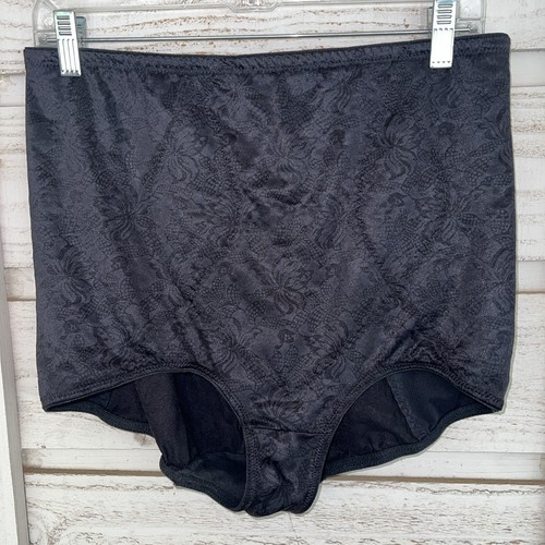 Vintage high waisted brief panty Flexees black tummy control shaper ...