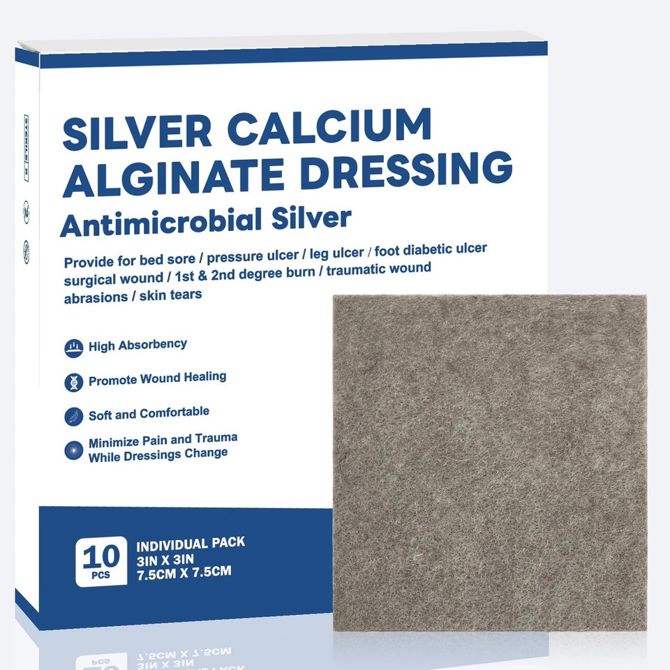 Silver Calcium Ag Alginate Wound Dressing Soft | eBay Australia
