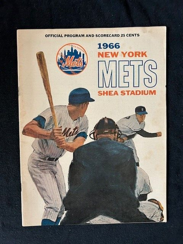 1966 NY METS VINTAGE Program Scorecard *UNSCORED* w/Ticket Stub & News ...