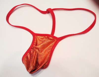 Men's MICRO G String Thong Bikini Beach Tanning Underwear Metallic burn ...