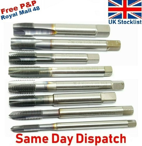 OSG Hand Machine Taps M6 M8 M10 M12 M14 x 1.25 1.5 TiCN Coated HSS ...