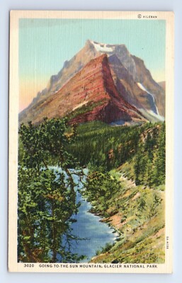Going To The Sun Mountain Glacier National Park Montana Postcard VTG MT ...