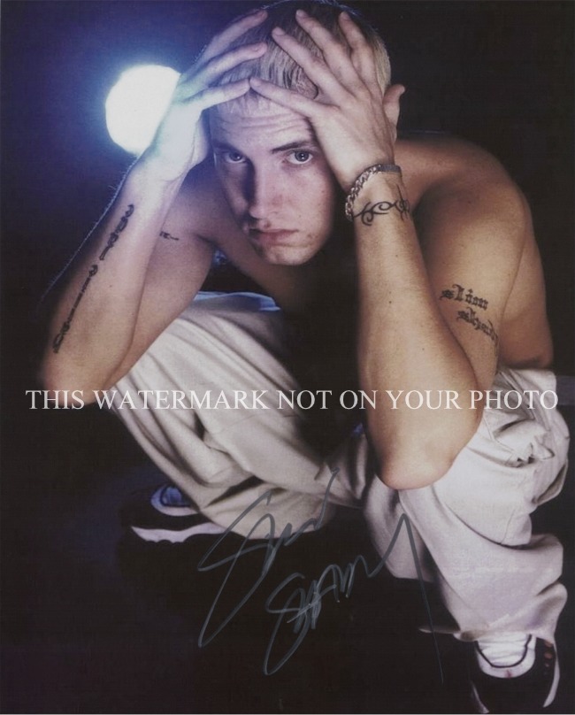 EMINEM SLIM SHADY AUTOGRAPHED 8x10 RP PHOTO AWESOME RAP | eBay