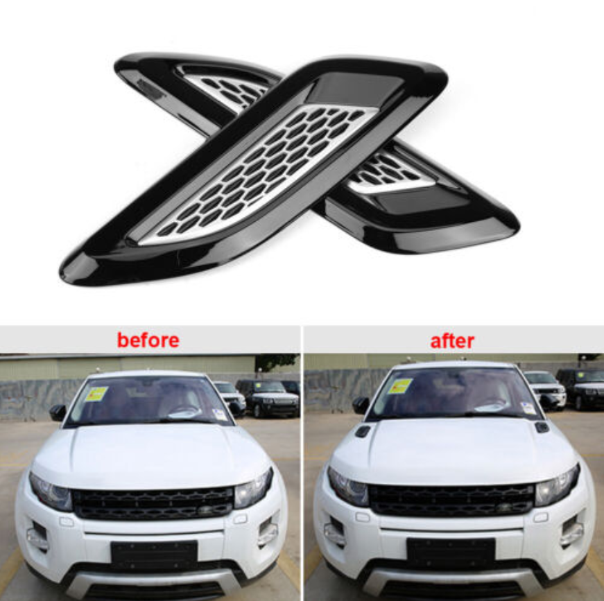 For LR Freelander 2 LR2 2008-2015 Glossy Black Engine Hood Fender Air ...