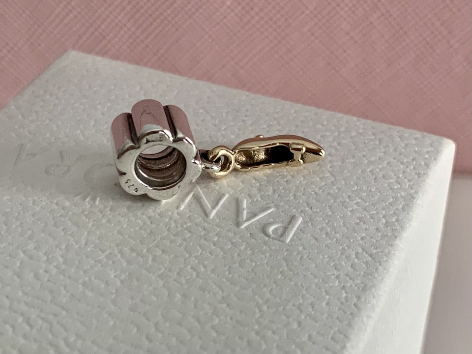 Pandora Sterling Silver&14k Gold Dangle Stiletto High Heel Bead 790349 ...