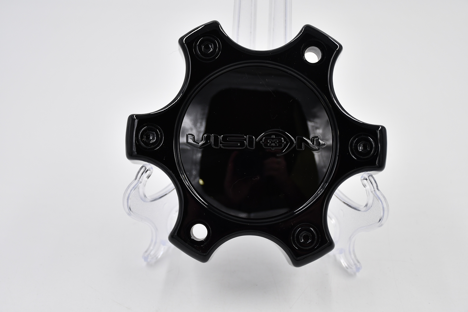 Vision Gloss Black Wheel Center Cap Hub Cap C375GB-6C 5.75" Vision 6 ...