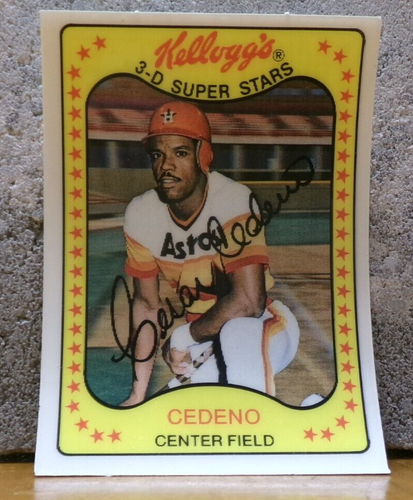 COOL VINTAGE 1981 KELLOGG'S 3-D SUPER STARS BASEBALL CARD ASTROS CESAR ...
