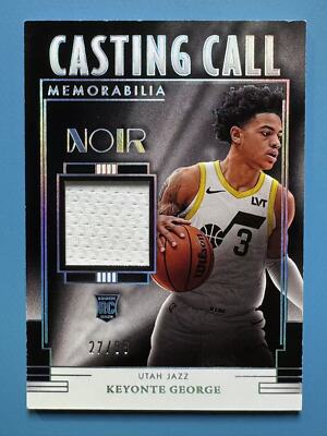 Keyonte George 2023-24 Panini Noir 27/99 Patch Casting Call RC Utah ...