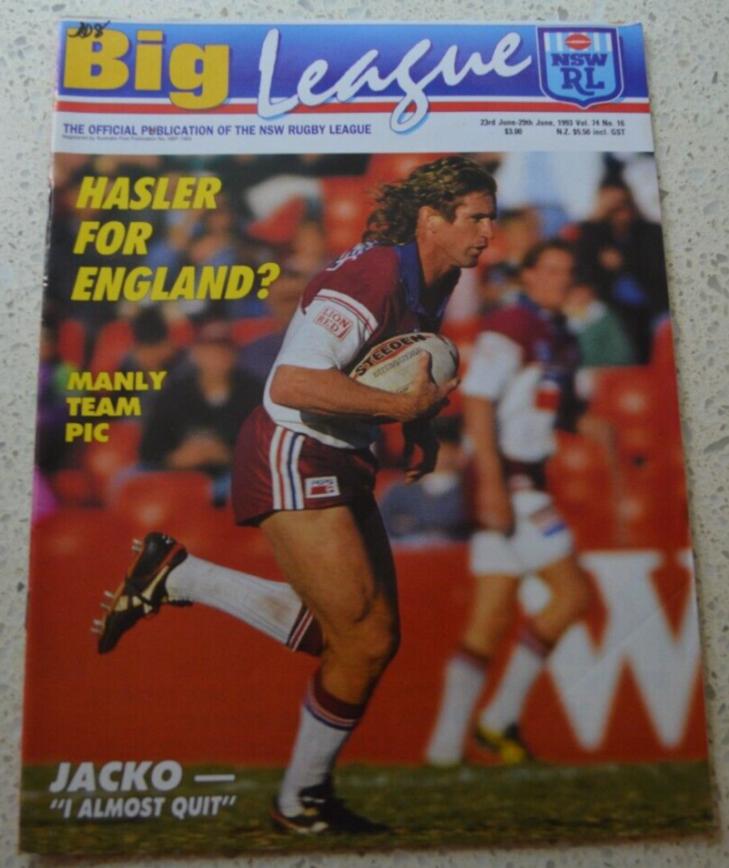 BIG LEAGUE ISSUE 16 JUNE 1993 MAGAZINE! DES HASLER MANY SEA EAGLES | eBay