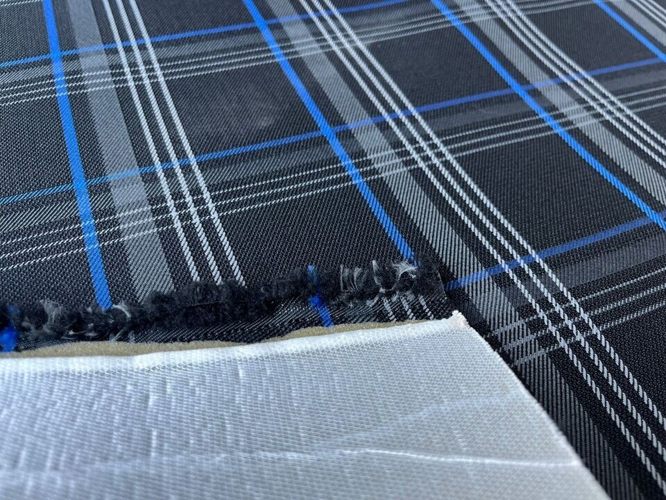 GTI Plaid Car Upholstery Fabric - VW Golf MK7- 4mm Foam - 59" - 150CM ...