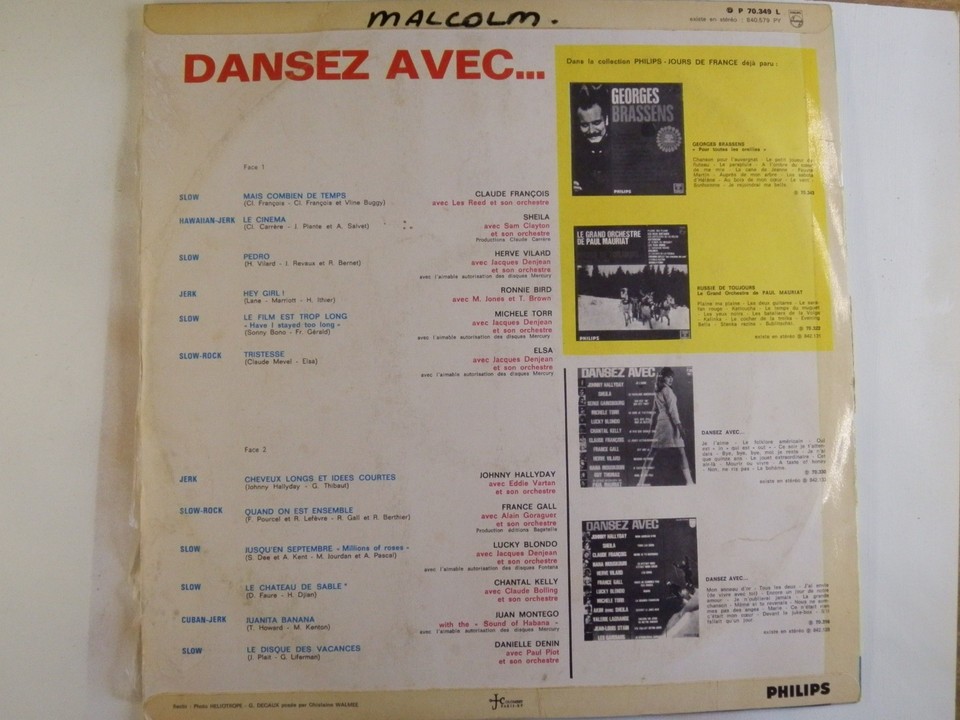 Dansez Avec… - Philips P70349L - France Compilation LP | eBay