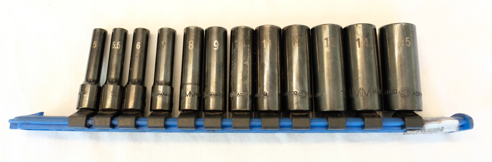 Matco SADPMA12R 5- 15mm Deep Impact Non Slip Socket Set 1/4 Drive ...