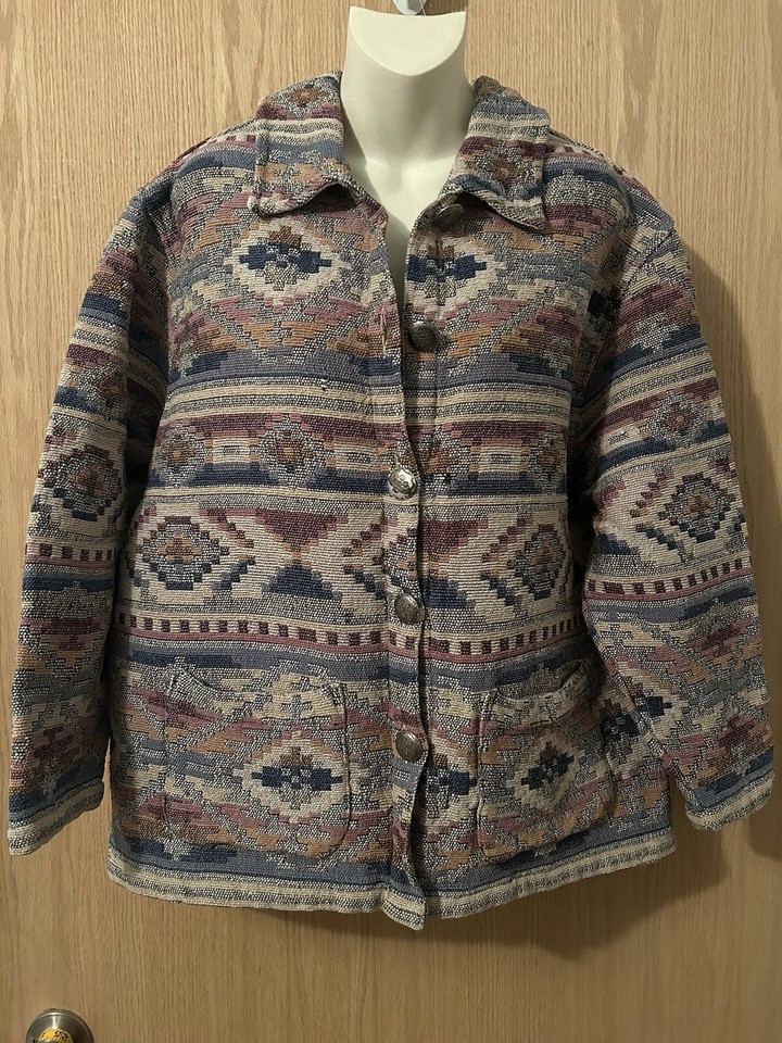 Dress Barn Southwestern Aztec Womens Size 1X Cotton Jacket | eBay