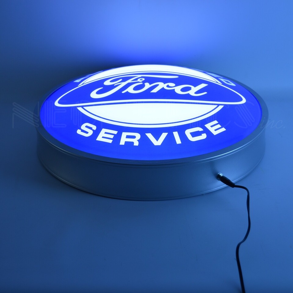 Ford LED Backlit sign wall lamp neon dealership metal rim GT Mustang ...