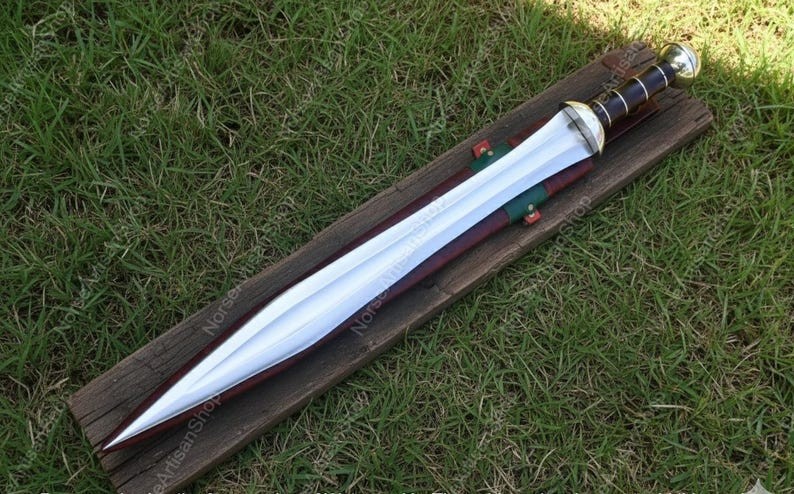 Hand Forged Gladius Sword 22" Carbon Steel Blade Rosewood Handle ...