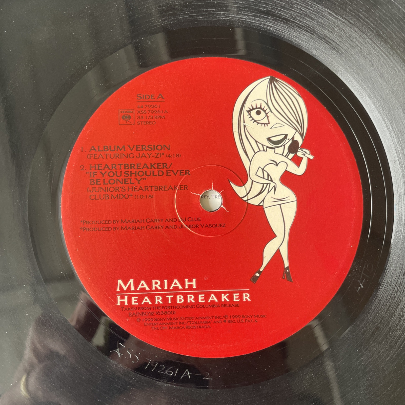 Heartbreaker by Mariah Carey Featuring Jay Z Vinyl Record, 1999 Rnb ...