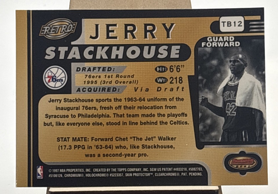 1996-97 Bowman's Best Retro Jerry Stackhouse #TB12 EX+ | eBay