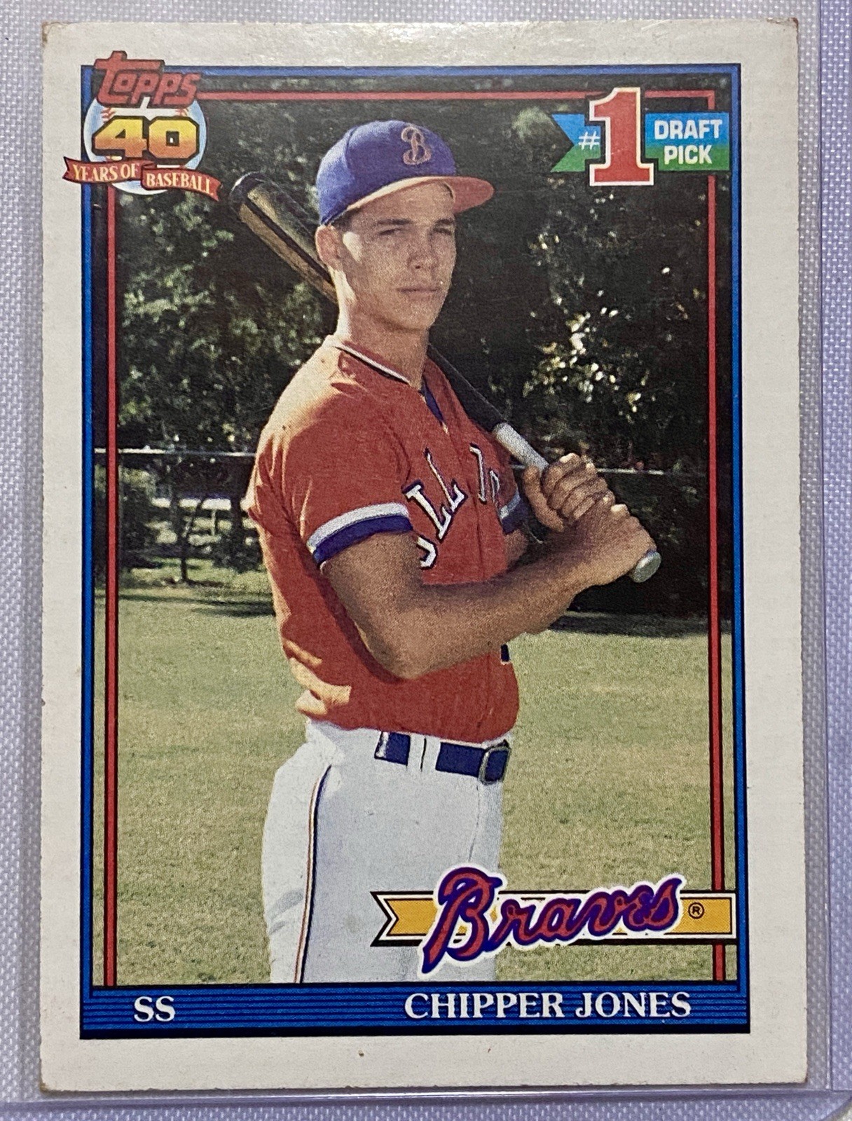 1991 Topps Chipper Jones RC Rookie. Charity Auction: A Real Piece Of 💩 ...