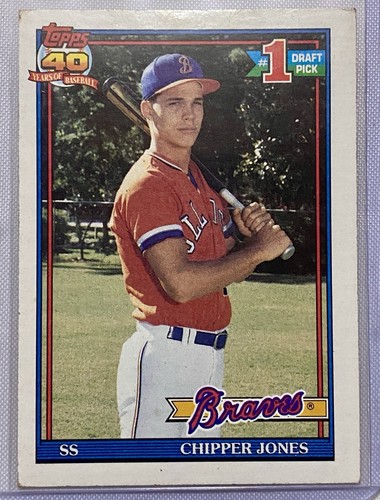 1991 Topps Chipper Jones RC Rookie. A Real Piece Of 💩card | eBay