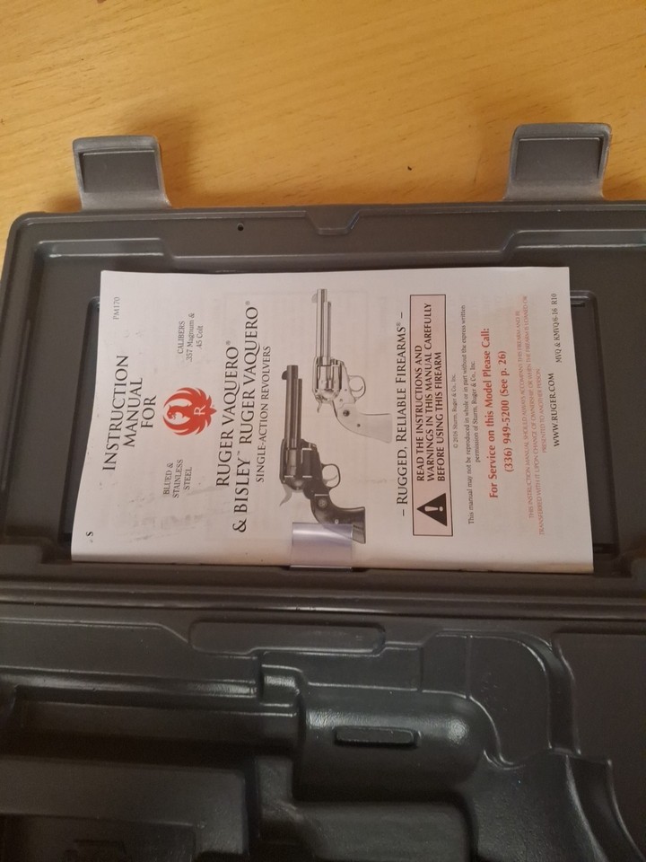 Ruger 357 Revolver Plastic case with manual.Model 05109 | eBay