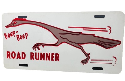 RARE Beep Beep Road Runner License Plate New Old Stock | eBay