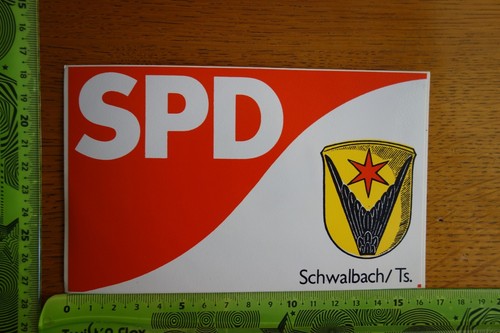 Alter Aufkleber Partei Verband Gewerkschaft SPD Schwalbach/Ts. | eBay.de