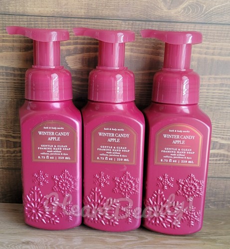 bath and body works winter candy apple gentle foaming hand soap set of ...