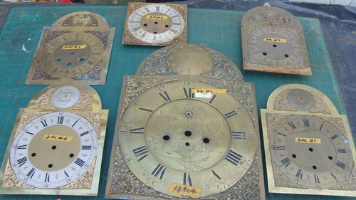 Choice of brass clock dials / chapter rings / spandrels CHOOSE THE ONE ...