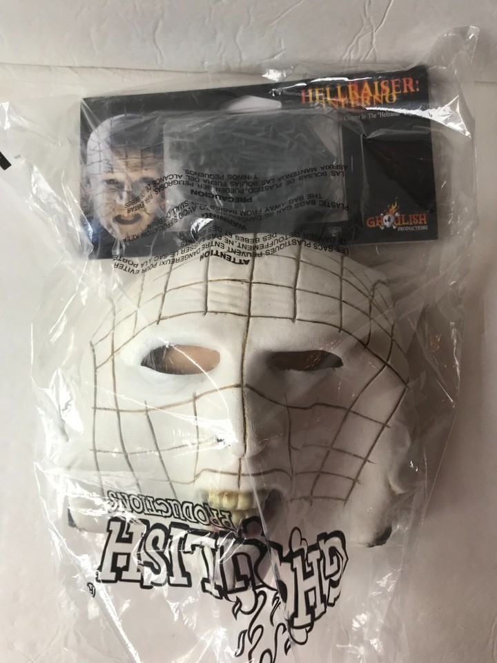 Halloween HELLRAISER III PINHEAD Adult Latex Deluxe Mask Ghoulish ...