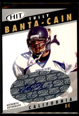 Tully Banta-Cain 2003 SAGE HIT Silver RC On Card Autograph Rookie Auto ...