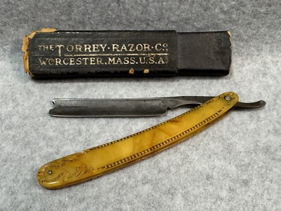 Vintage The Torrey Razor Co Straight Razor Worcester Mass. USA With Box ...