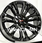 24" gloss black OE 5666 replica 84346100 rims fits GMC Sierra Yukon ...