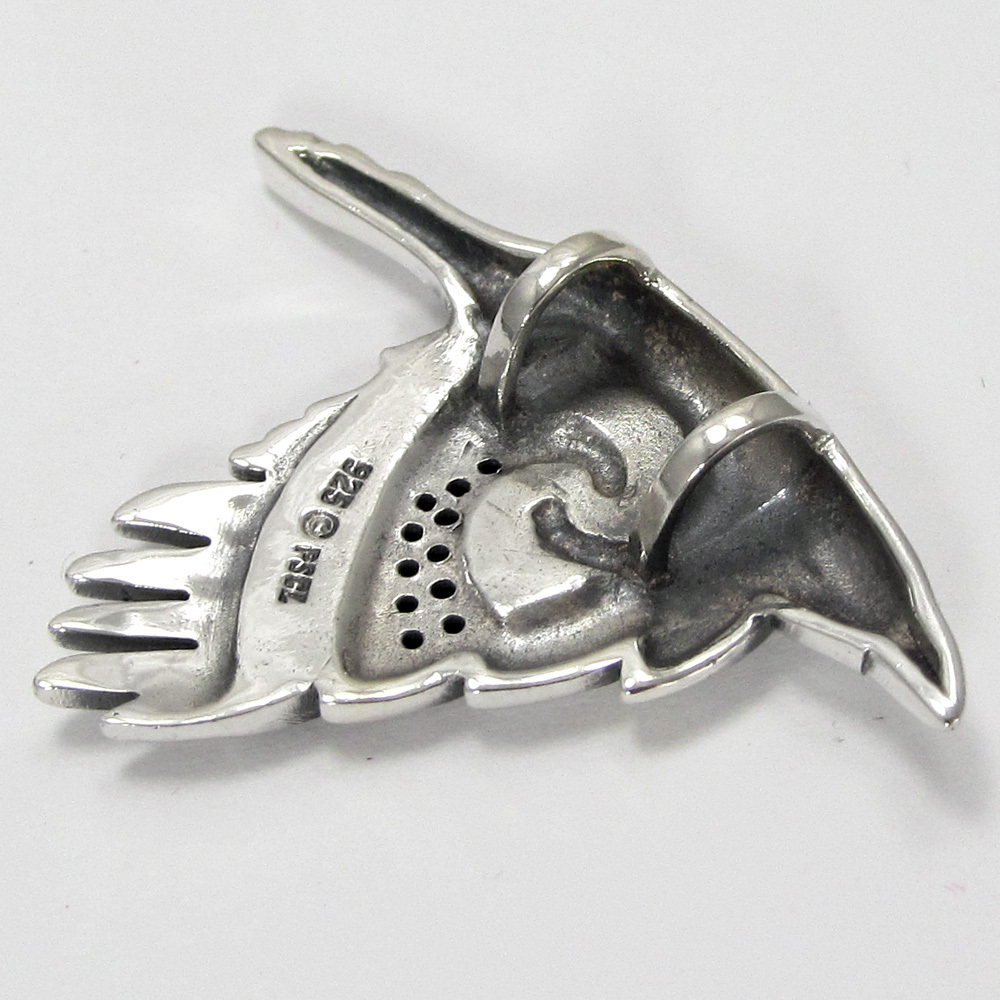 Sterling Silver Flying Celtic Knot Raven Pendant - Crow Knotwork Bird ...