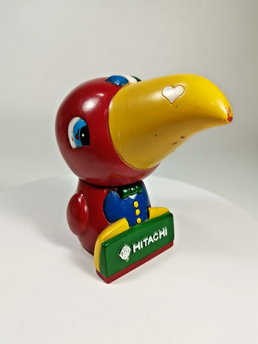 Pompa-Kun Hitachi Transistor Mascot Vintage Plastic Coin Bank Piggy ...