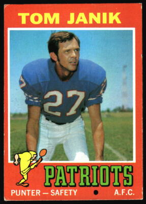 1971 Topps Tom Janik #82 New England Patriots L4 | eBay