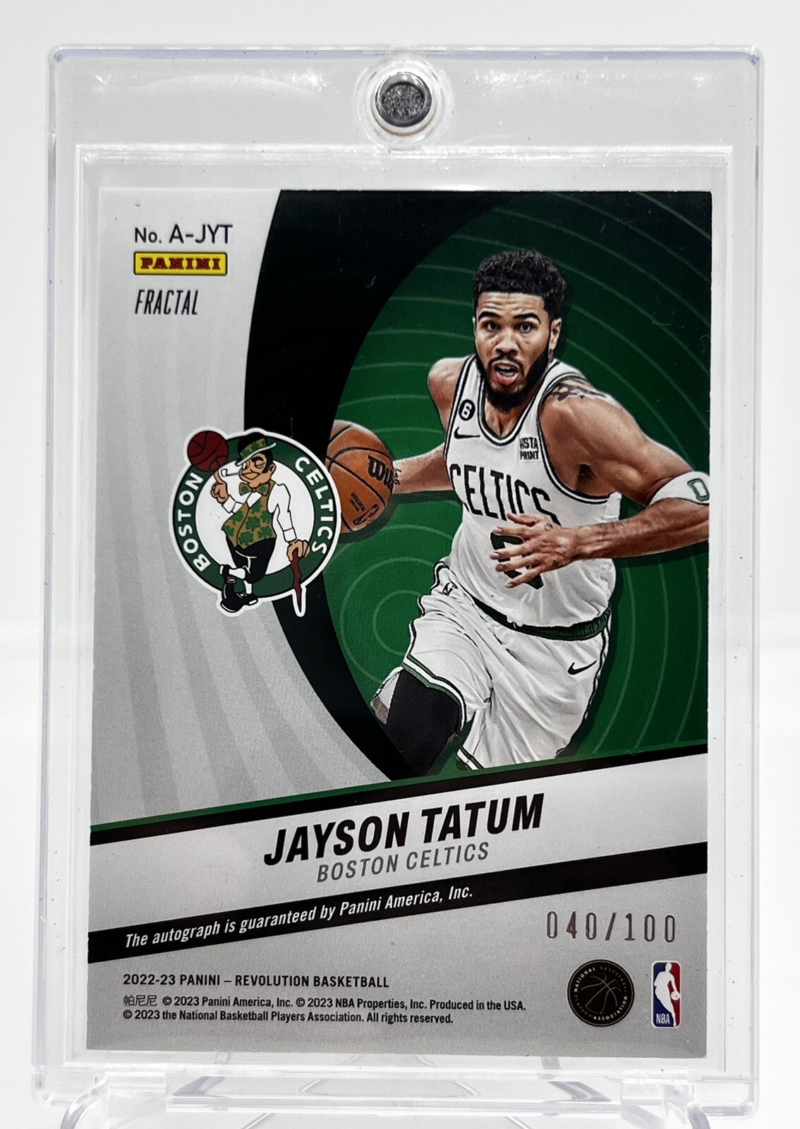 2022-23 Panini Revolution Jayson Tatum Auto Fractal 40/100 Boston ...