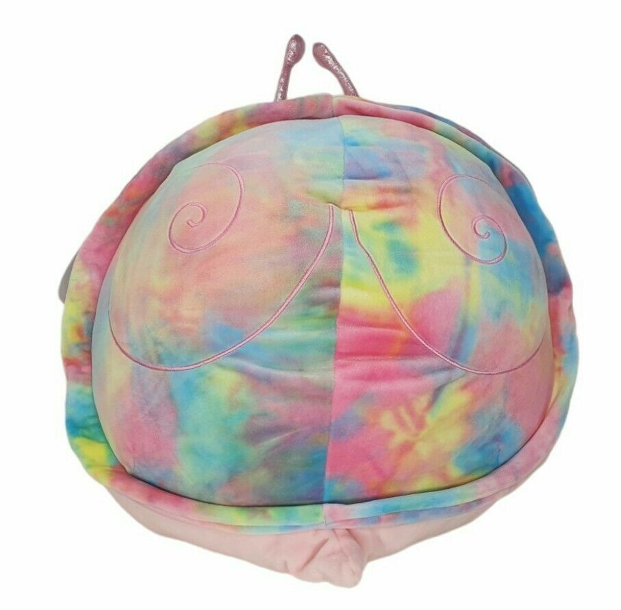 Squishmallow Silvina Pink Snail Rainbow Tie Dye Shell 16" Plush Toy ...