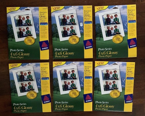 Lot Of 6 Avery 53220 Photo Series 4x6 Glossy Photo Paper 90 Sheets, 180 ...