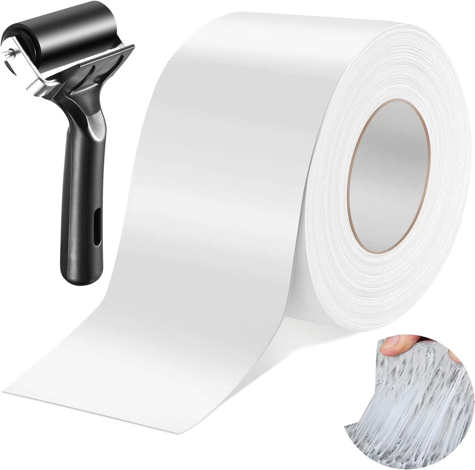 RV Roof Tape, 4 Inch X 50 Feet White UV & Weatherproof Butyl Sealant ...