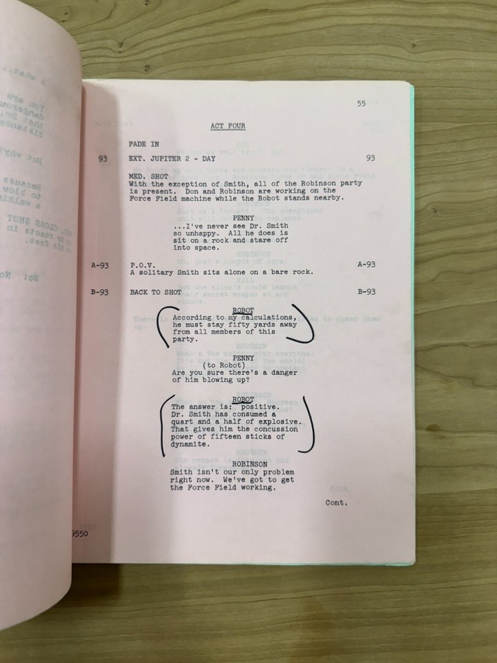 1 of a Kind LOST IN SPACE - BOB MAY OWNED SCRIPT - Sci Fi Tv Show ...